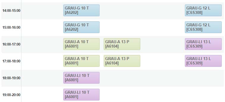 Degree in Informatics Engineering Timetables | FIB - Barcelona School ...